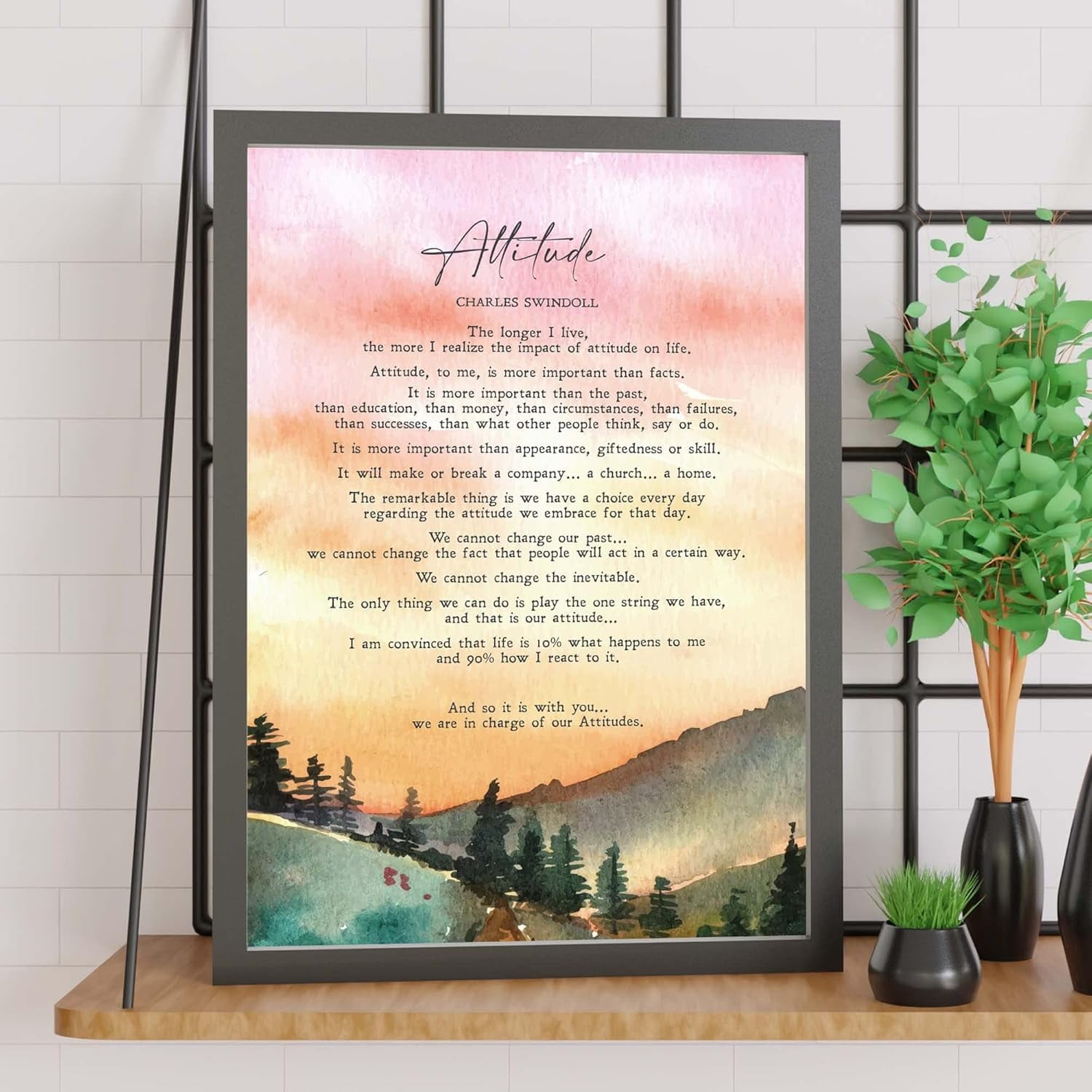 Asdg12s Inspirational Posters Charles Swindoll Attitude Wall Art Poem ...