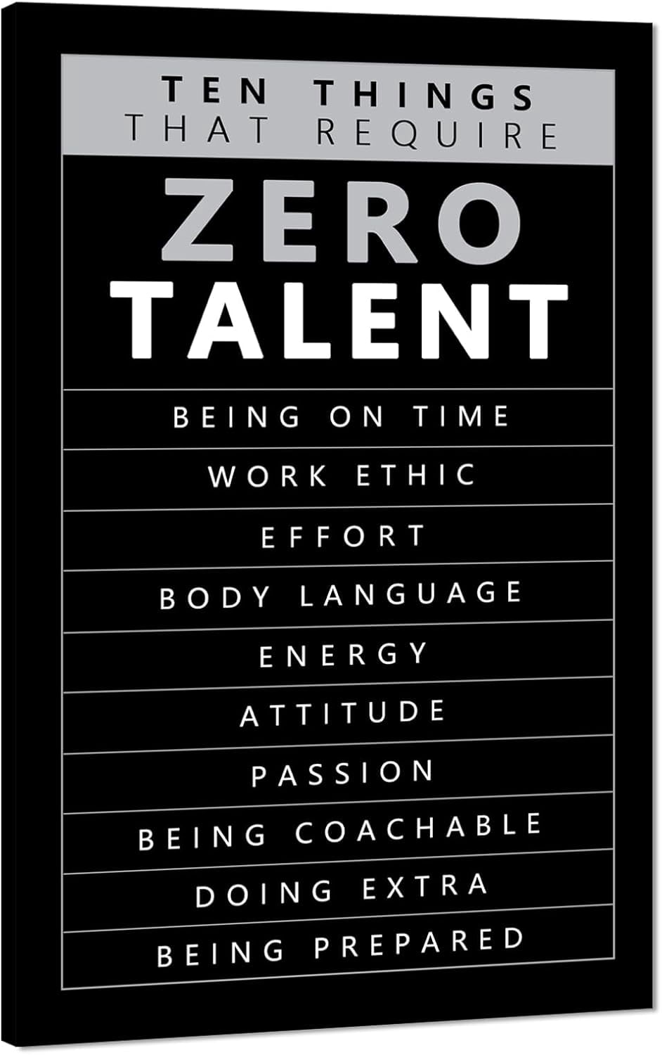 Asdg12s-Inspirational Quotes Wall Art - 10 Things that Require Zero ...