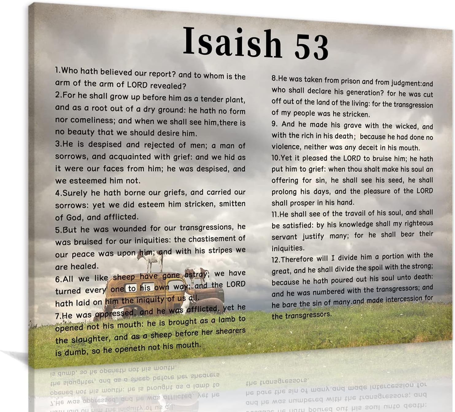 Asdg12s-Isaiah 53 Bible Verse Canvas Painting Modern Abstract Wall Art ...