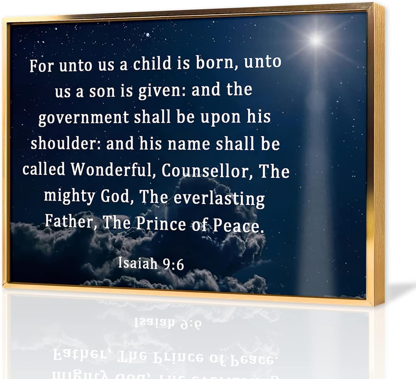 Asdg12s-Isaiah 9:6 Motivational Quote Canvas Painting Modern Abstract ...