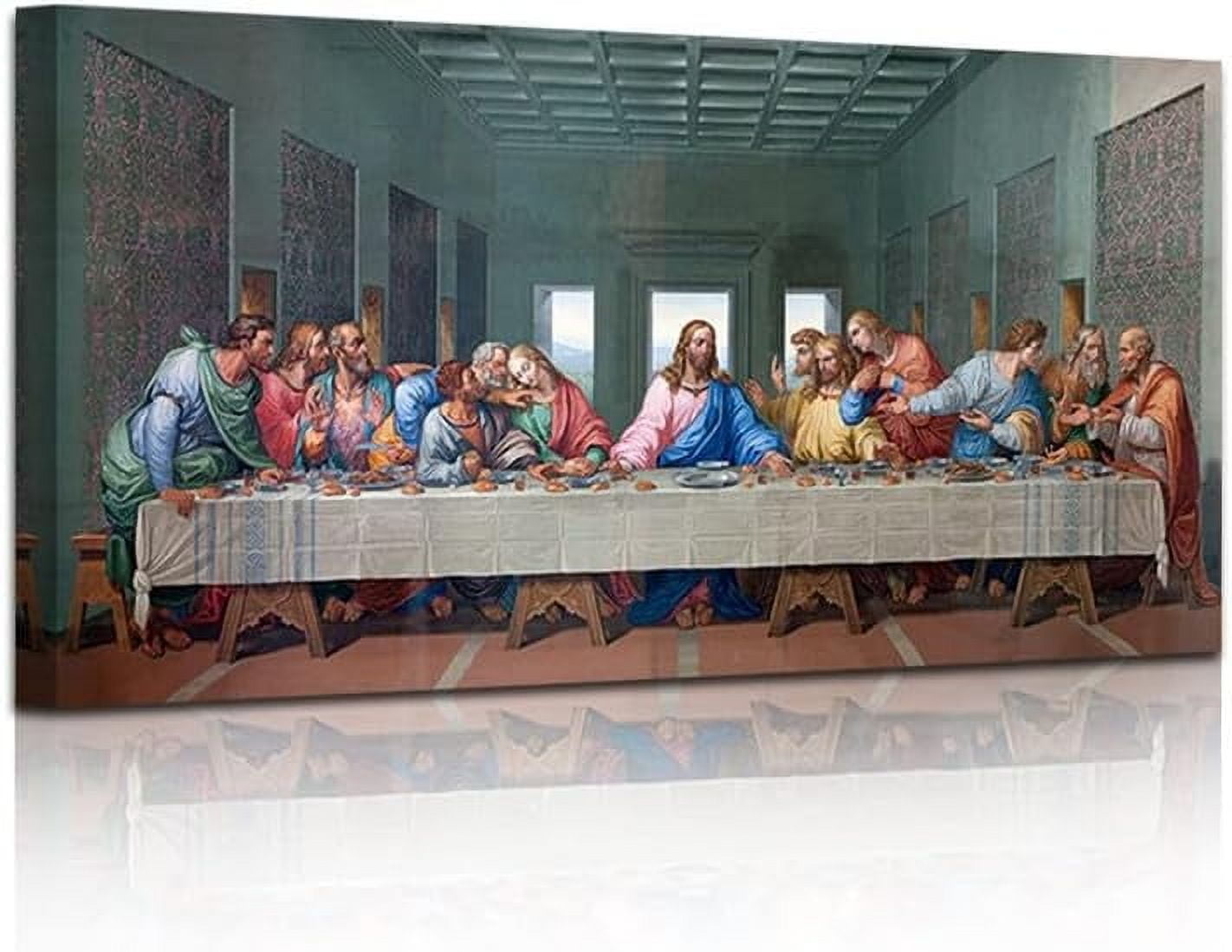 Asdg12s Jesus Christ Canvas Wall Art The Last Supper Poster Modern ...