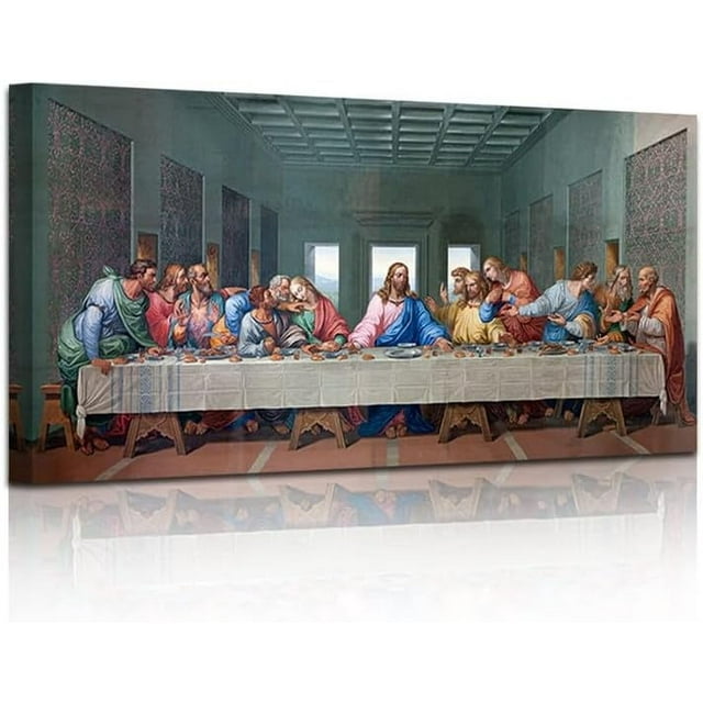 Asdg12s Jesus Christ Canvas Wall Art The Last Supper Poster Modern ...