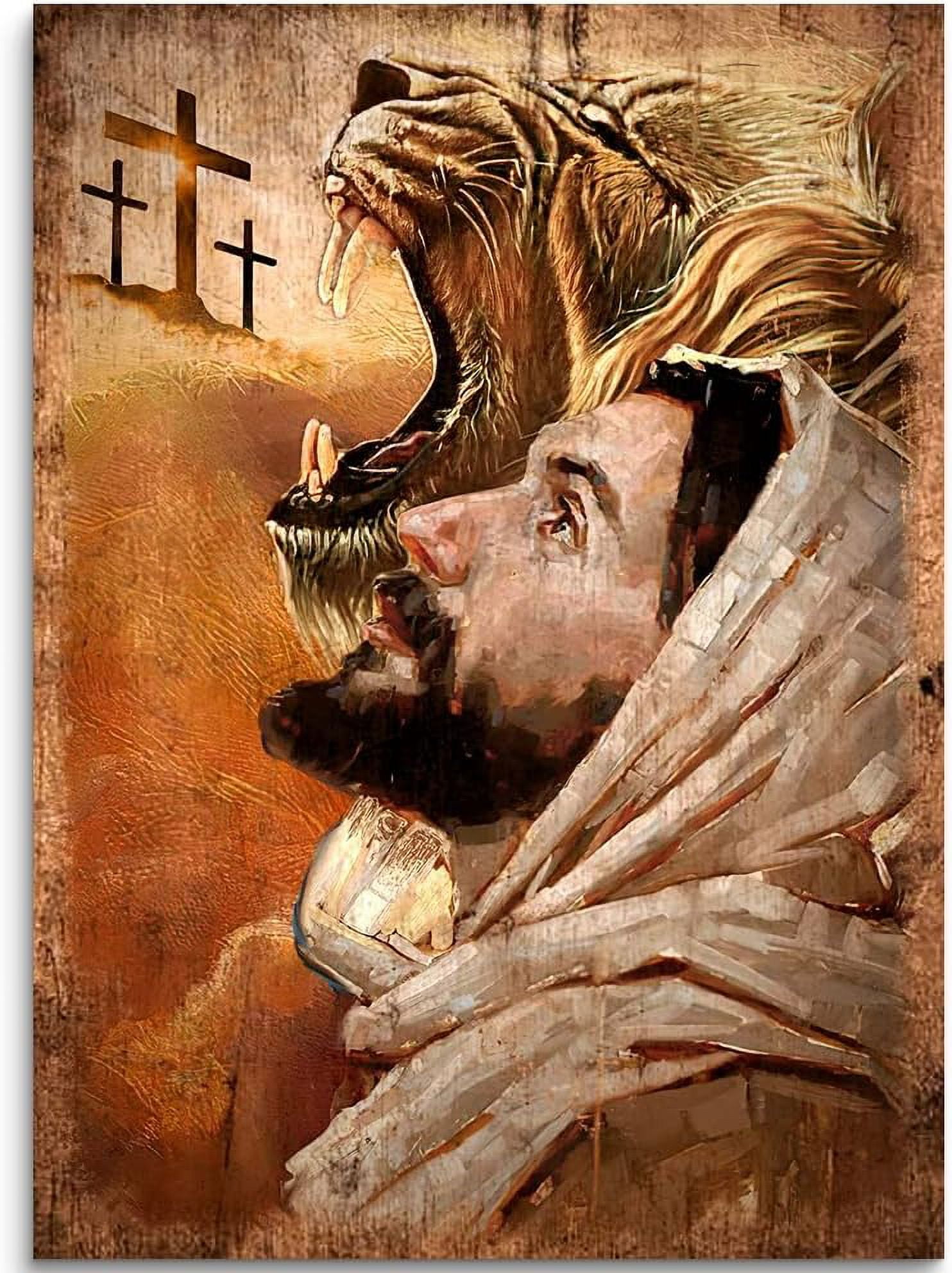 Asdg12s-Jesus Christ Christian Lion of Judah Wall Art Religious Poster ...