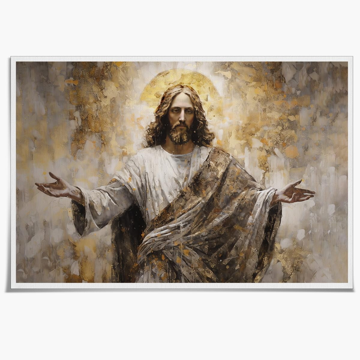 Asdg12s-Jesus Paintings Wall Art Christian Canvas Print Poster White ...