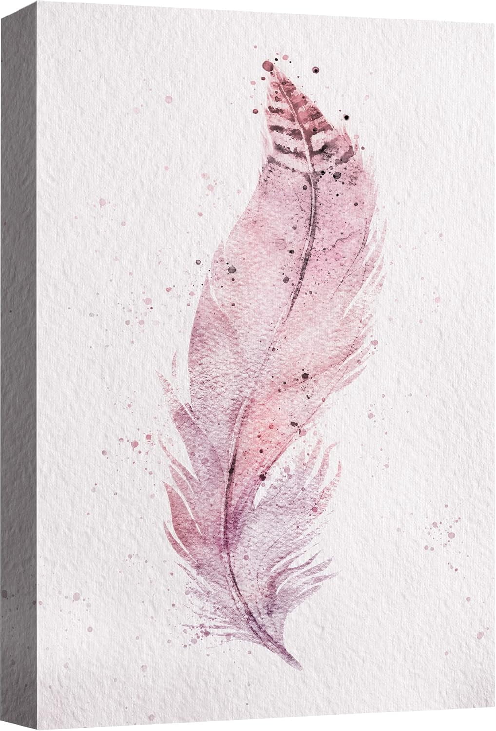 Asdg12s-KSIW-Canvas Print Wall Art Brown Watercolor Paint Splatter Bird ...