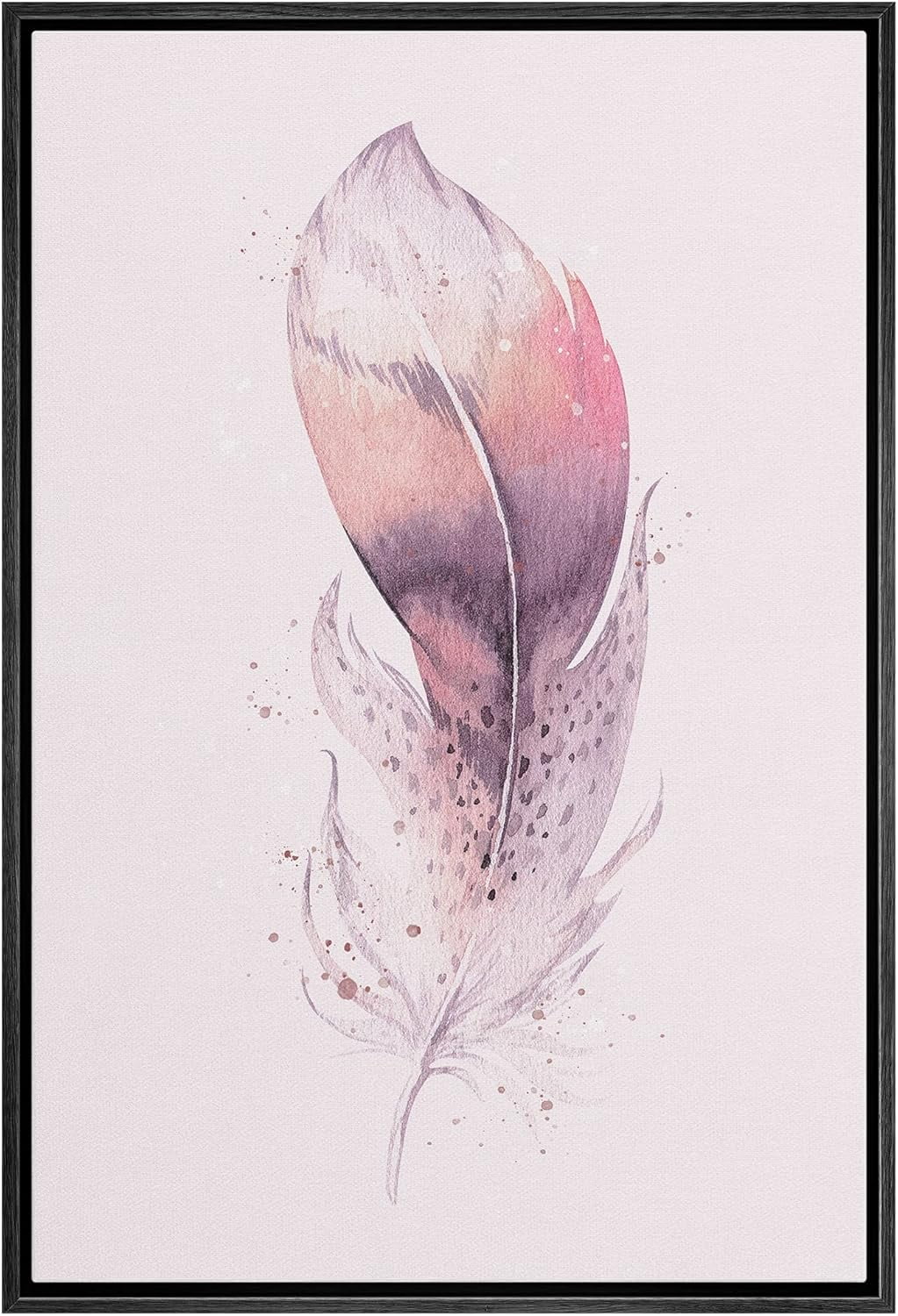 Asdg12s-KSIW- Canvas Print Wall Art Watercolor Pastel Pink Gradient ...