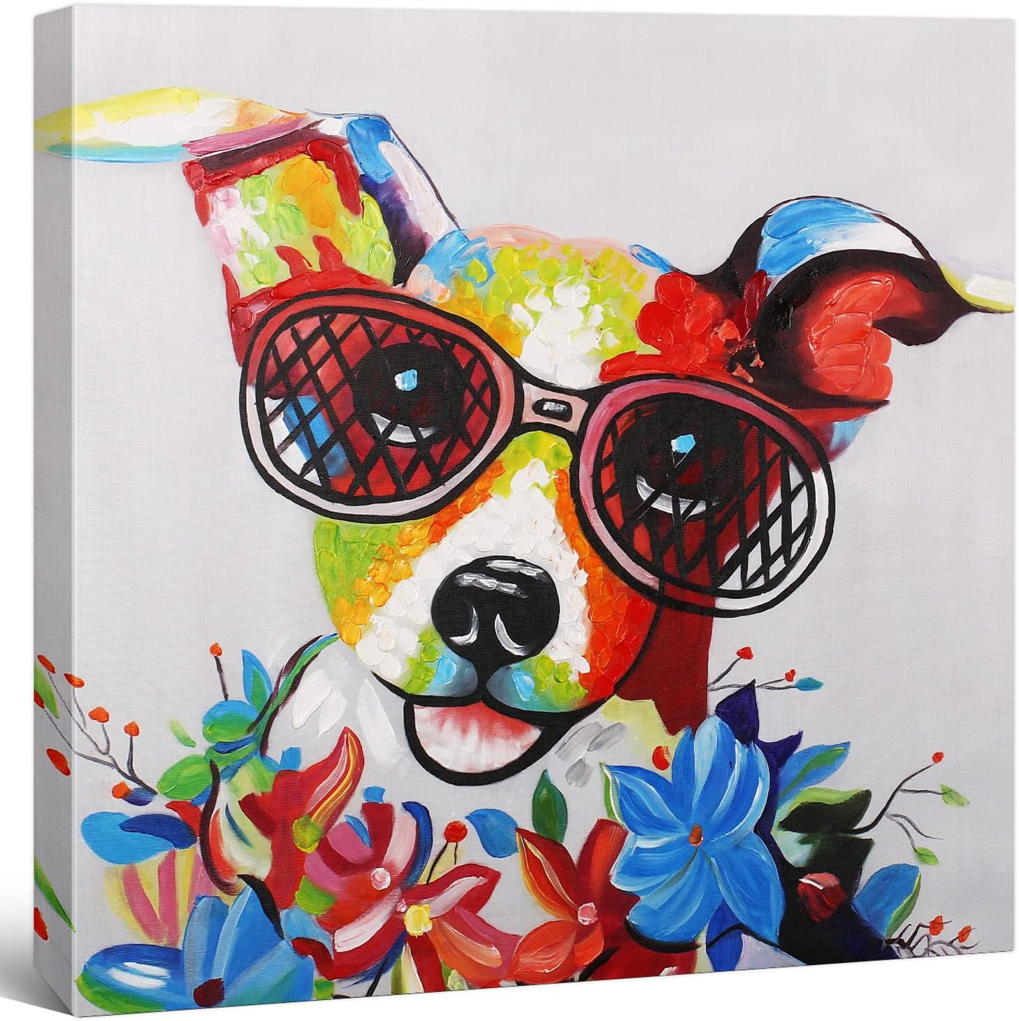 Asdg12s-KSIW-Modern Pop Art Decor - - Happy Jack Russell Terrier with ...