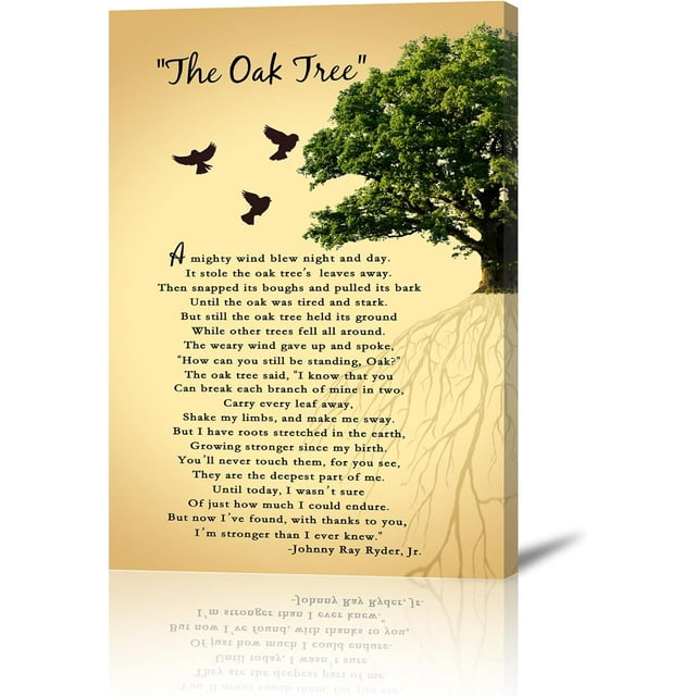 Asdg12s-KSIW-Oak Tree Poem \u2022 Inspirational Print Wall Art \u2022 ...