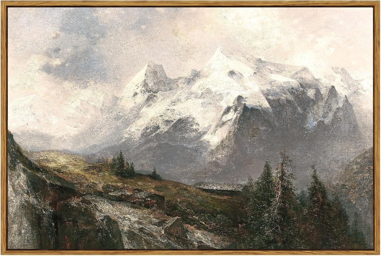 Asdg12s-KSIW-Vintage Nature Large Wall Art, The Alpine Pastures ...
