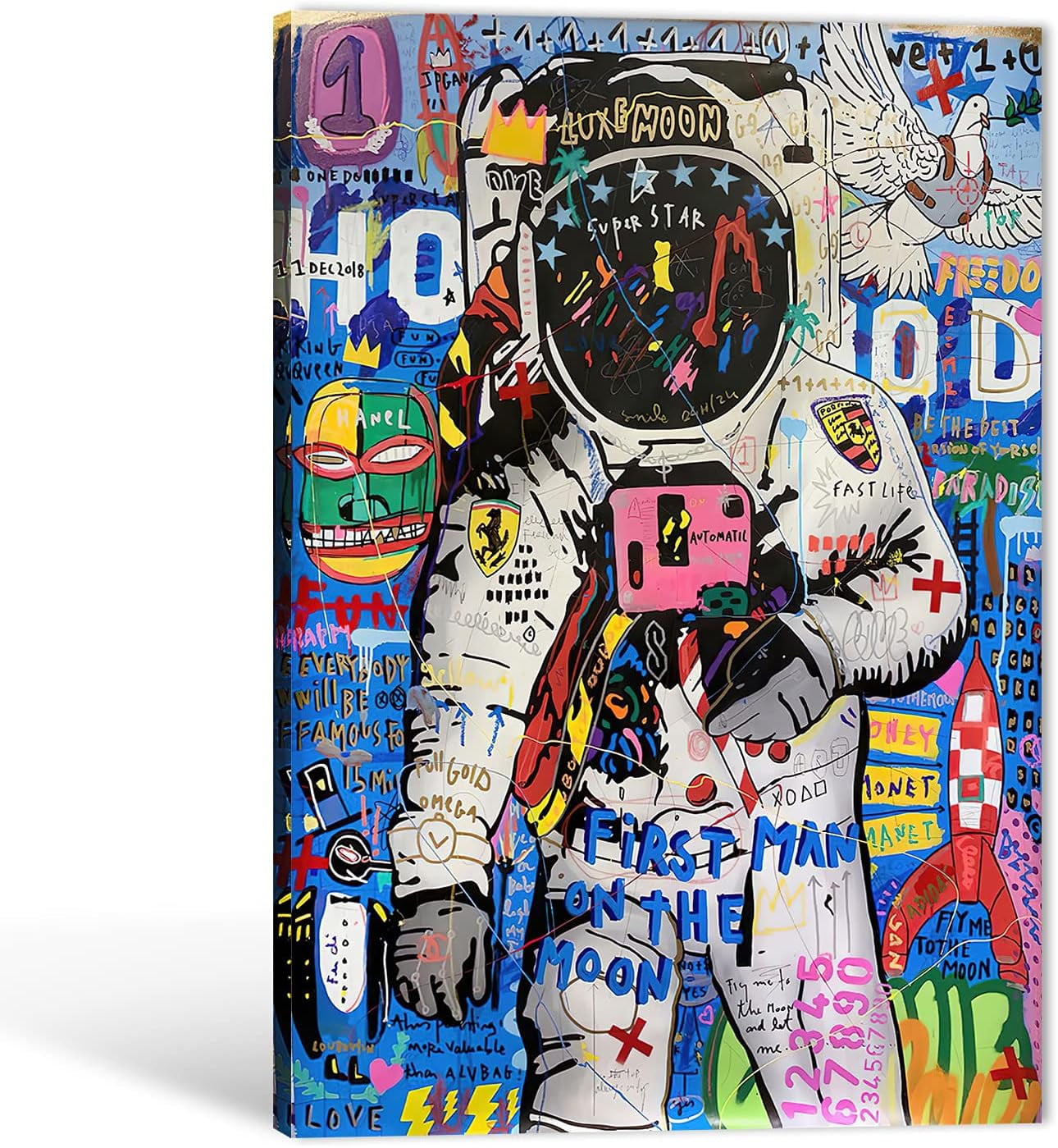 Asdg12s-Large Graffiti Canvas Wall Art Graffiti Wall Art, Modern ...