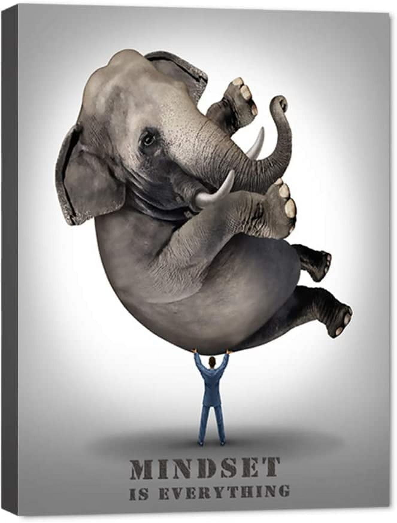 Asdg12s-Mindset Is Everything Inspirational Canvas Wall Art ...