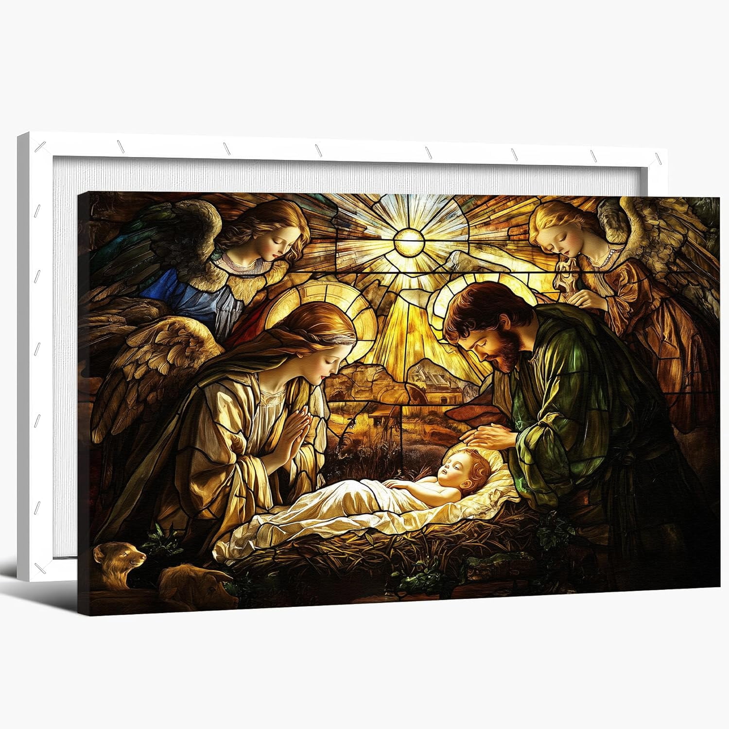 Asdg12s-Nativity Canvas Wall Art, Christmas Nativity Picture Wall Art ...