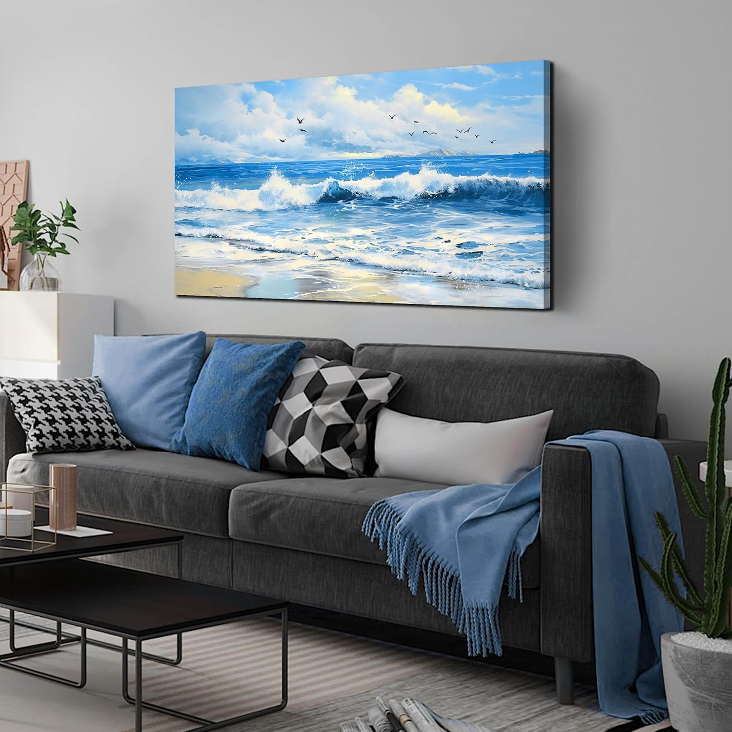 Asdg12s -Ocean-Wall-Art-for-Bedroom-Sea-Wave-Wall-Decor-for-Living-Room ...