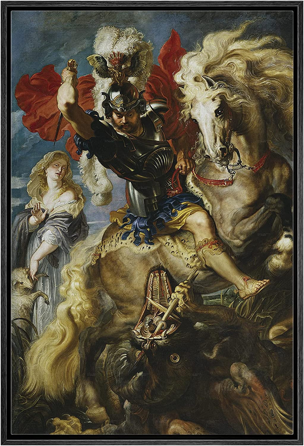 Asdg12s Oil Painting of St George Fighting The Dragon by Peter Paul ...