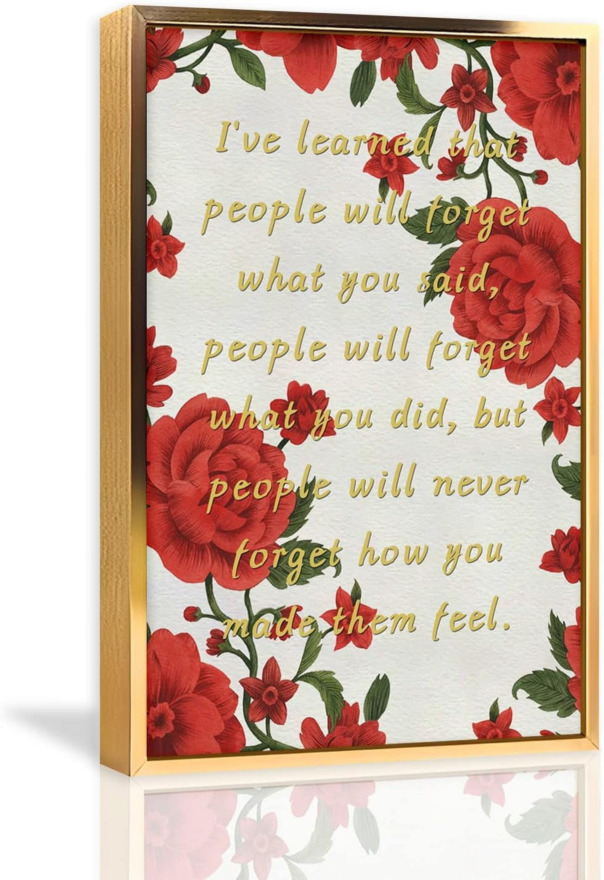 Asdg12s-People Will Forget What You Said Quote Canvas Painting Modern ...