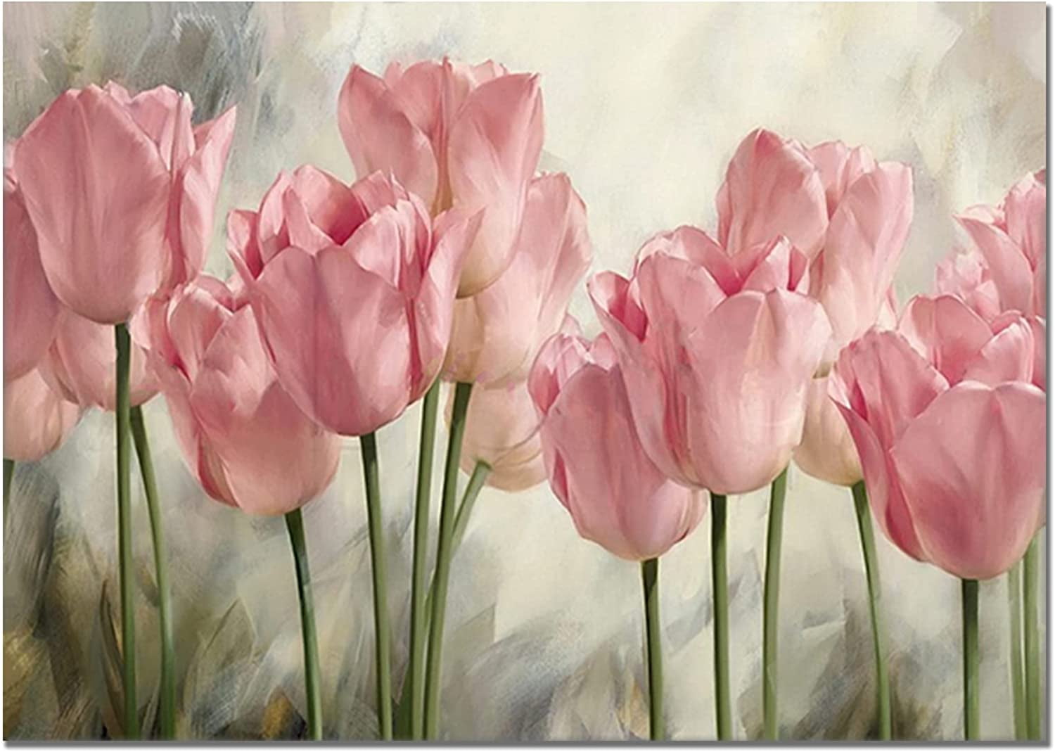 Asdg12s Pink Flower Poster Wall Decor Canvas art Prints Watercolor ...