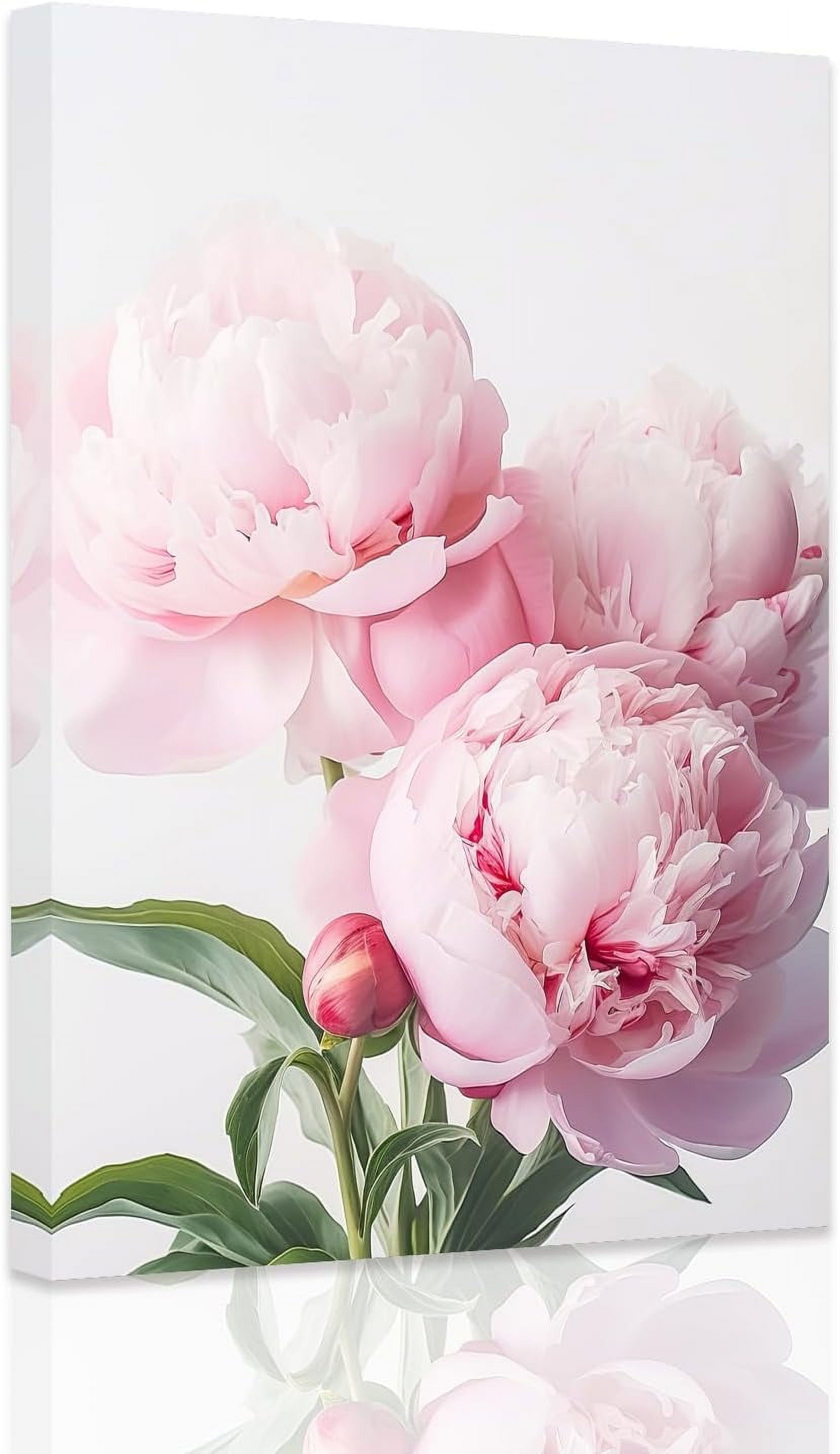 Asdg12s-Pink Peony Wall Art Peony Flower Pictures Wall Decor Elegant ...
