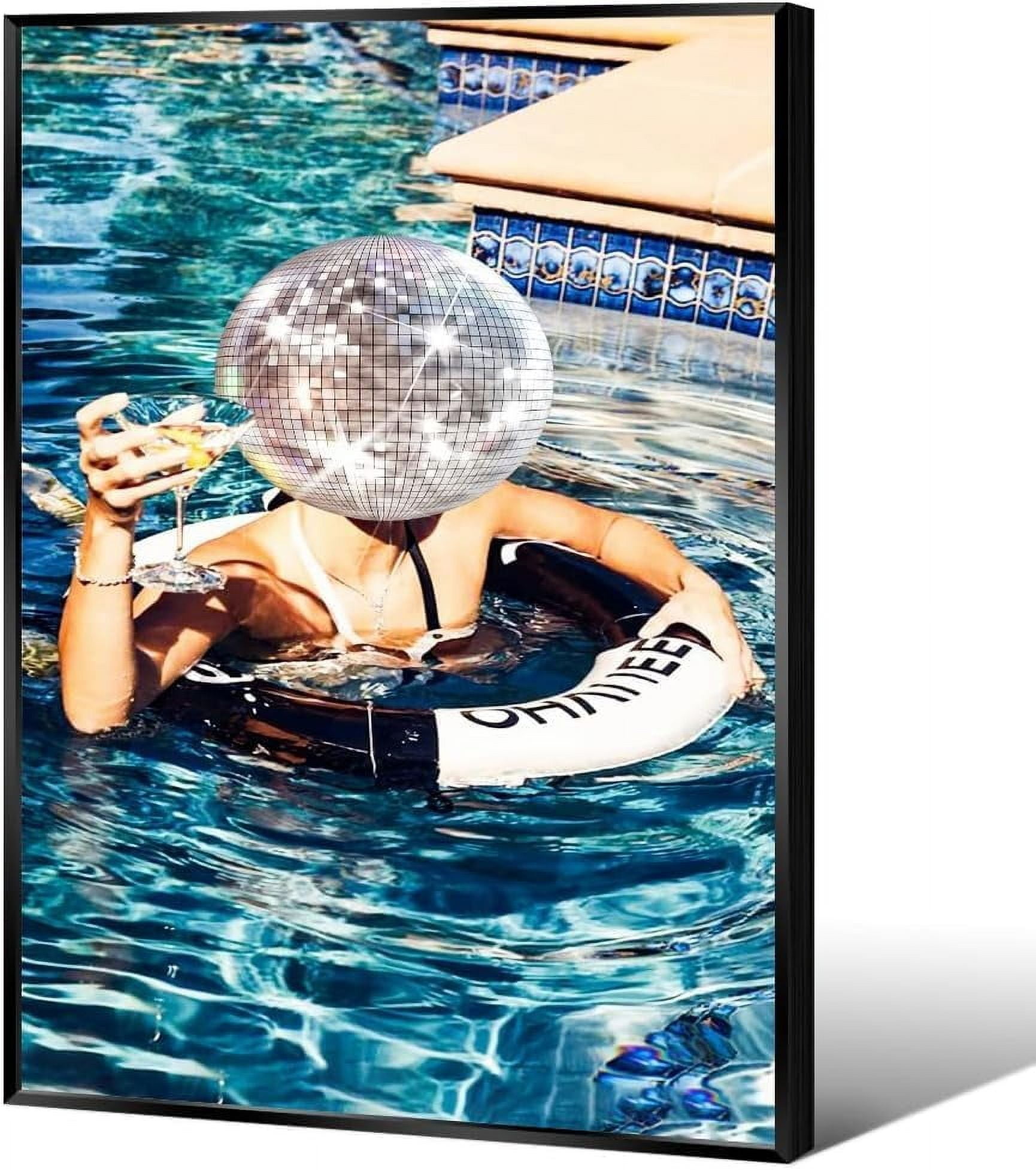 Asdg12s Posters For Room Funky Wall Decor Cocktail Wall Art Summer Pool ...