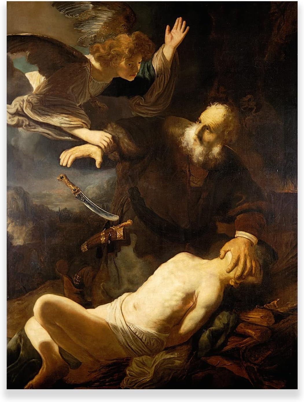 Asdg12s Rembrandt Van Rijn Canvas Wall Art - Sacrifice of Isaac Print ...