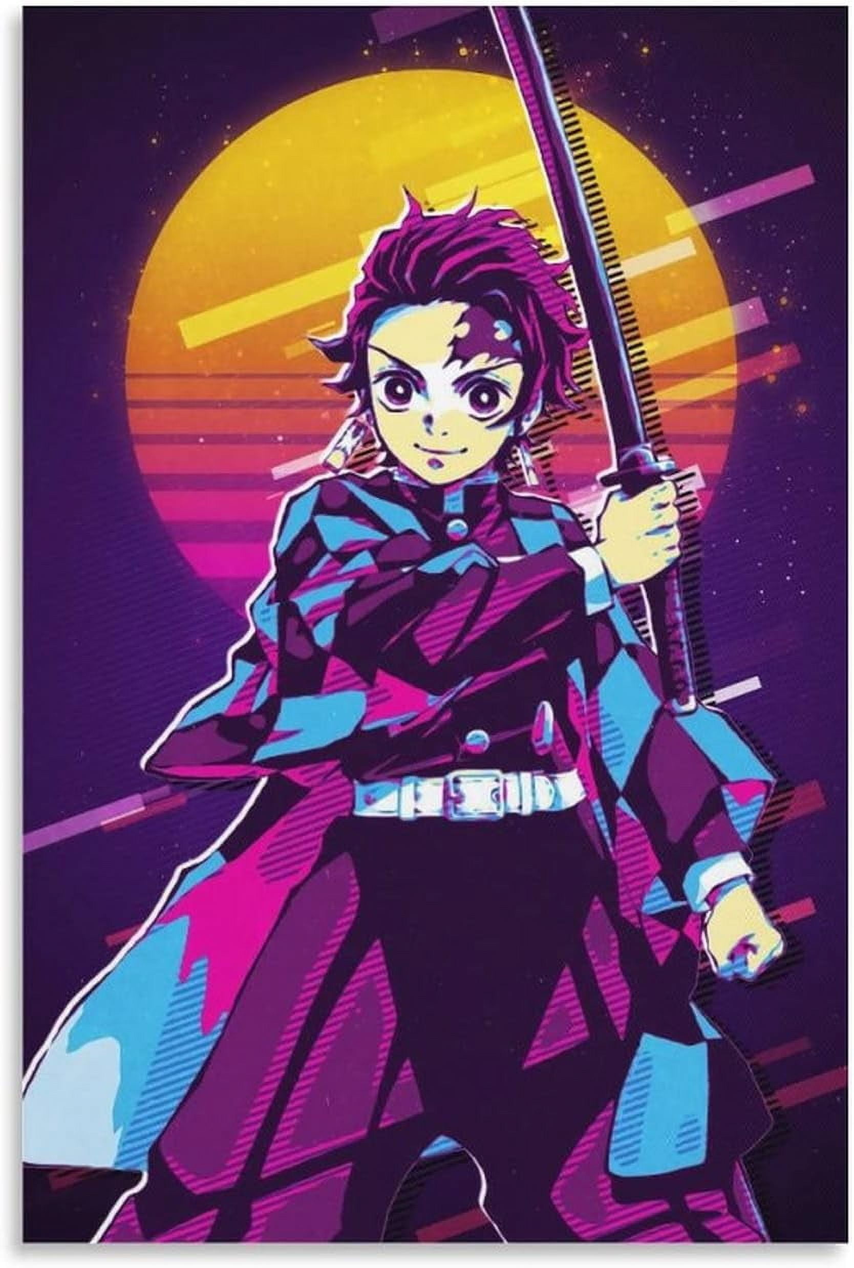 Asdg12s Retro Tanjiro Poster Decorative Painting Canvas Wall Posters ...