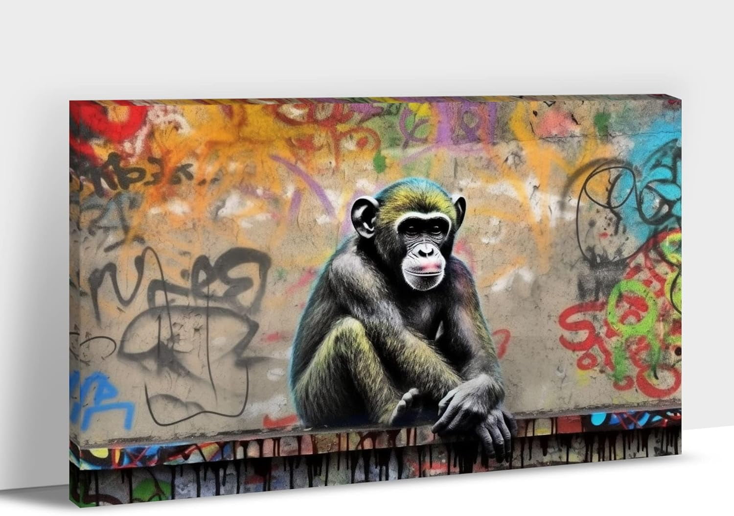 Asdg12s-Street Graffiti Wall Art, Banksy Graffiti Canvas Wall Art ...