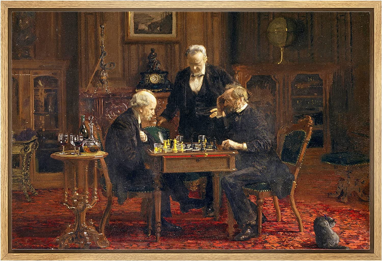 Asdg12s The Chess Players by Thomas Eakins Framed Canvas Print Wall Art ...