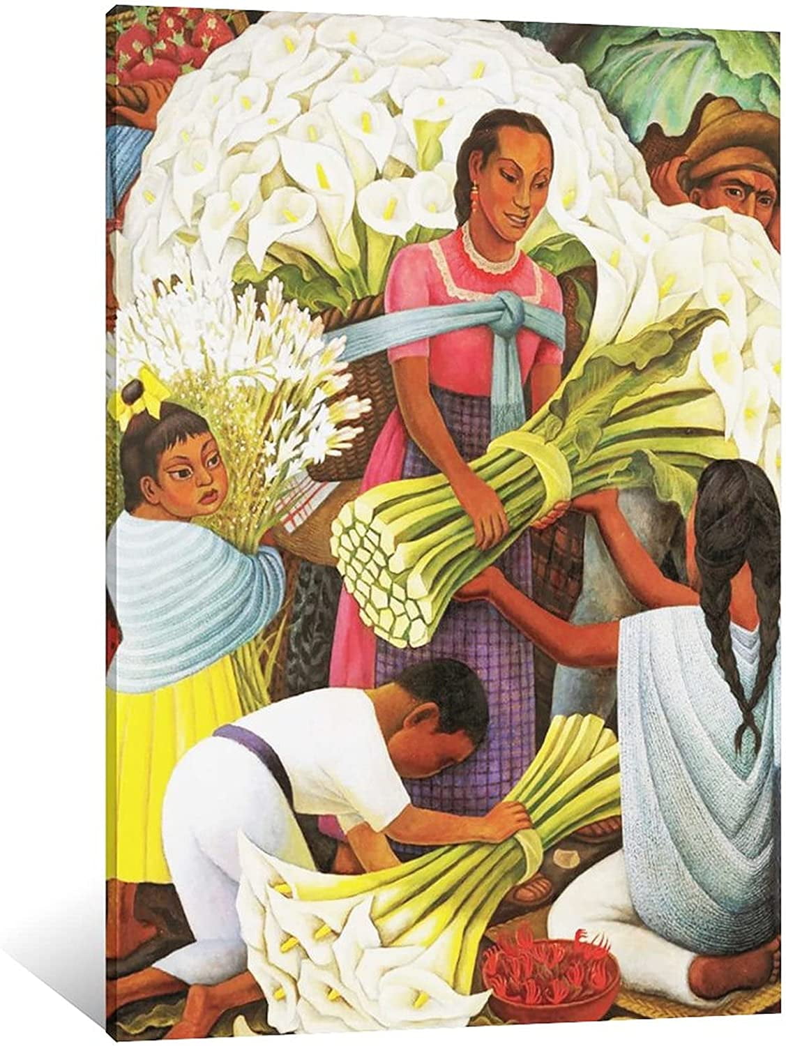 Asdg12s The Flower Vendor by Mexican Artist Diego Rivera Poster Wall ...