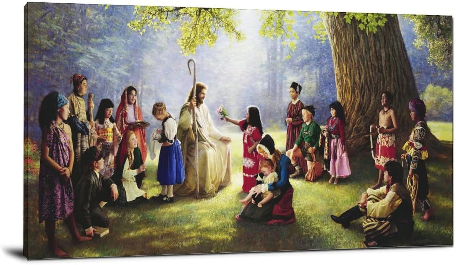 Asdg12s The Holy Family Children of The World Jesus Canvas Art Poster ...