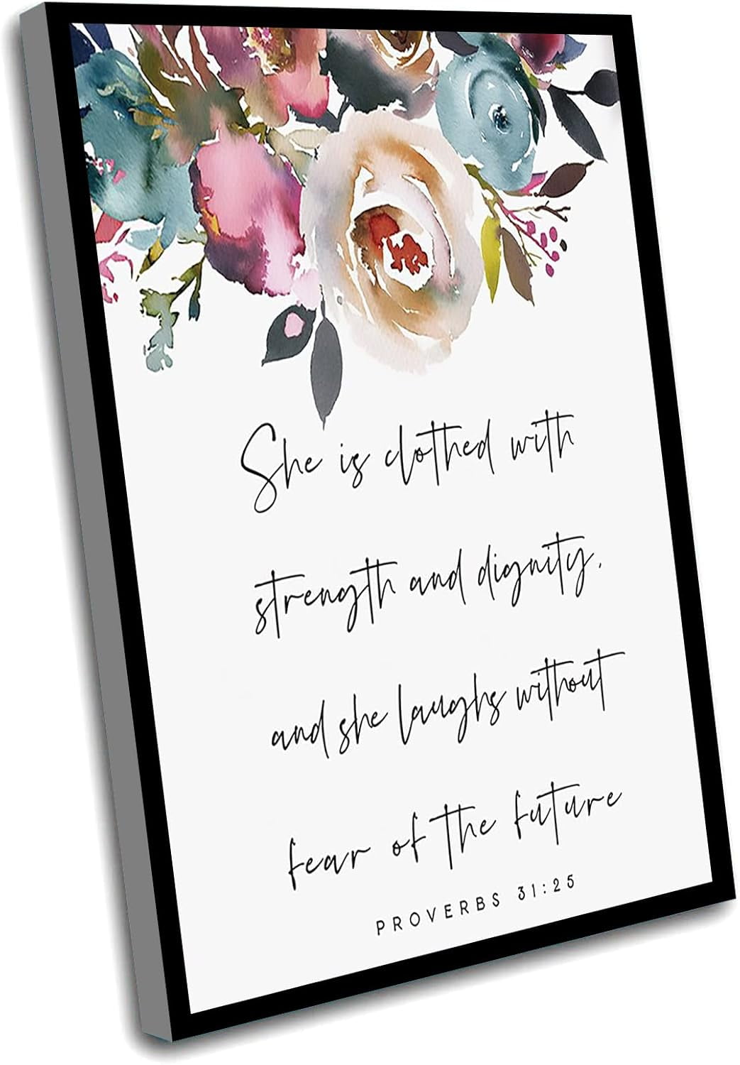 Asdg12s-The Office Decor,She Is Clothed In Strength And Dignity Proverbs 31 25 Woman Bible Verse ...