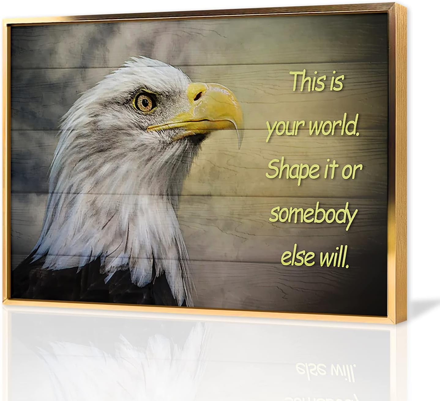 Asdg12s-This Is Your World Eagle Canvas Painting Modern Abstract Wall ...