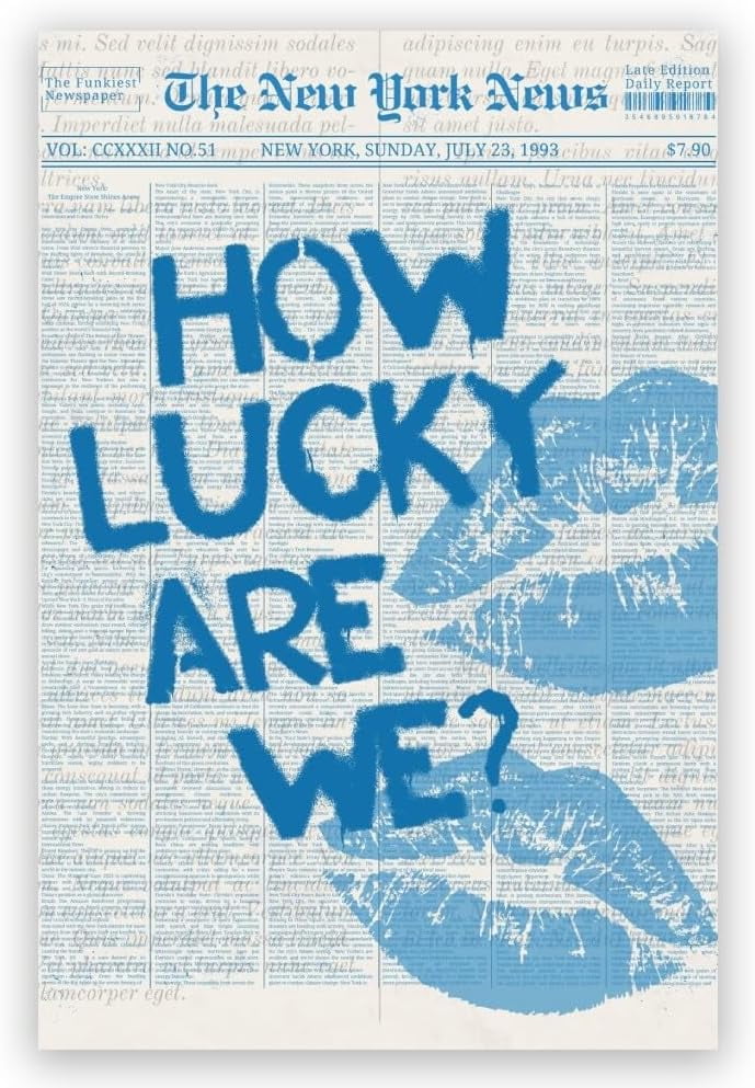 Asdg12s Trendy-Blue-Wall-Art-Retro-Posters-How-Lucky-Are-We-Lips ... Asdg12s Trendy-Blue-Wall-Art-Retro-Posters-How-Lucky-Are-We-Lips ...