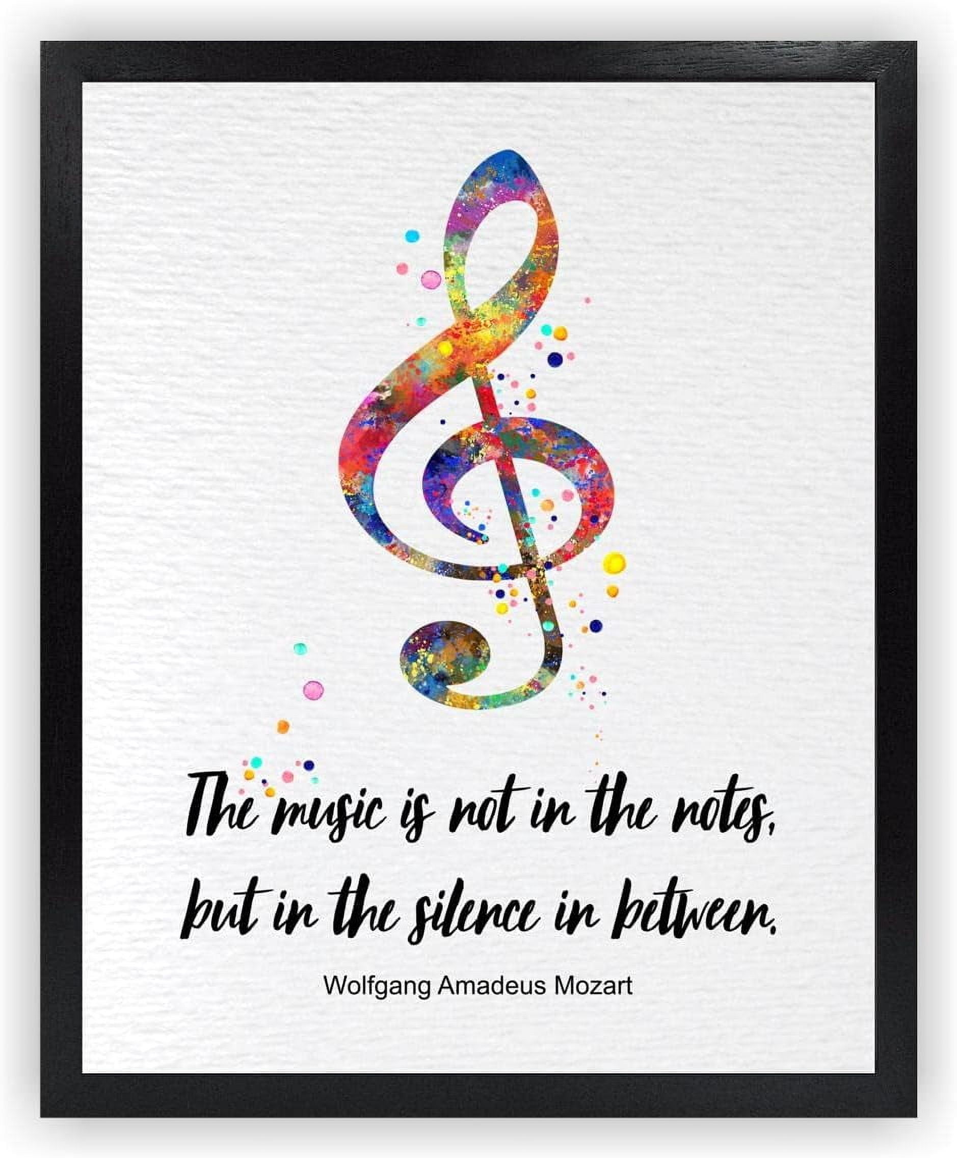 Asdg12s Unframed Treble Clef Sign Inspirational Quote Music Notes ...