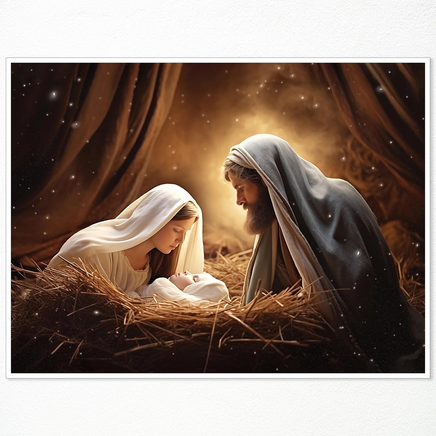 Asdg12s-Vintage Mary & Joseph Birth of Jesus Christ Poster, Nativity ...