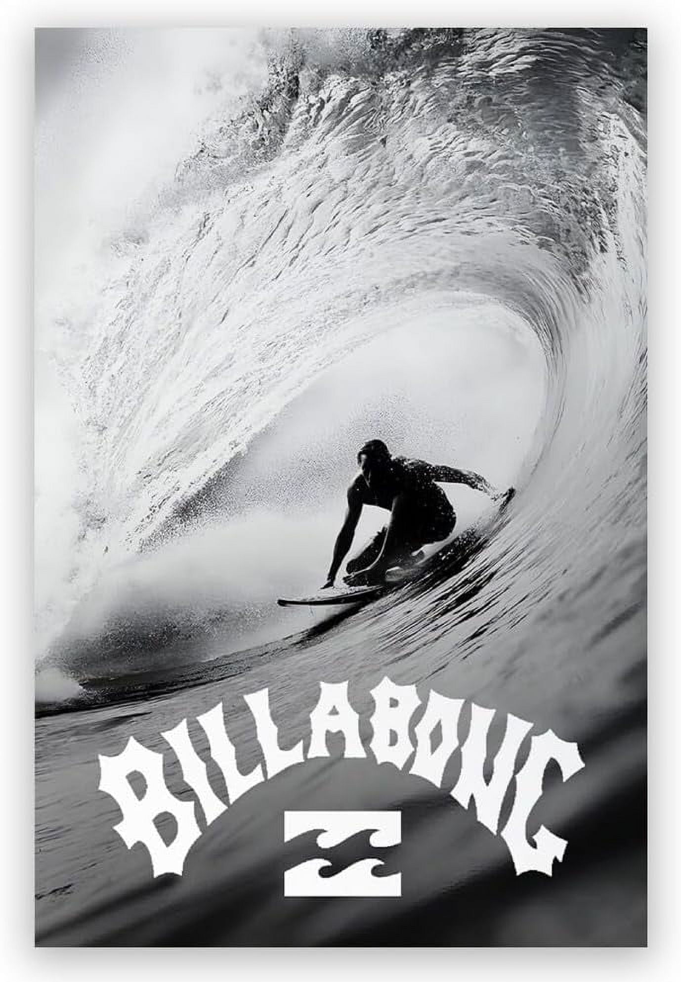 Asdg12s-Vintage Surf Poster Cool Surfing Black And White Wall Art Room ...