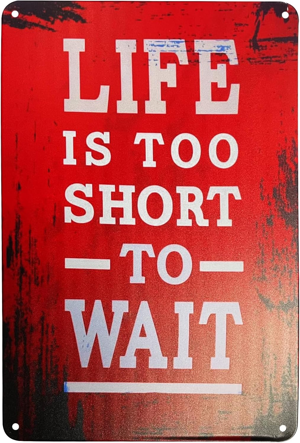 Asdg12s-Vintage Tin Sign Metal Wall Art (30cmx20cm), Life is Too Short ...