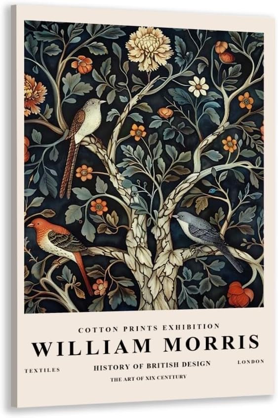 Asdg12s -William-Morris-Poster-William-Morris-Wall-Art-Singing-Birds ...