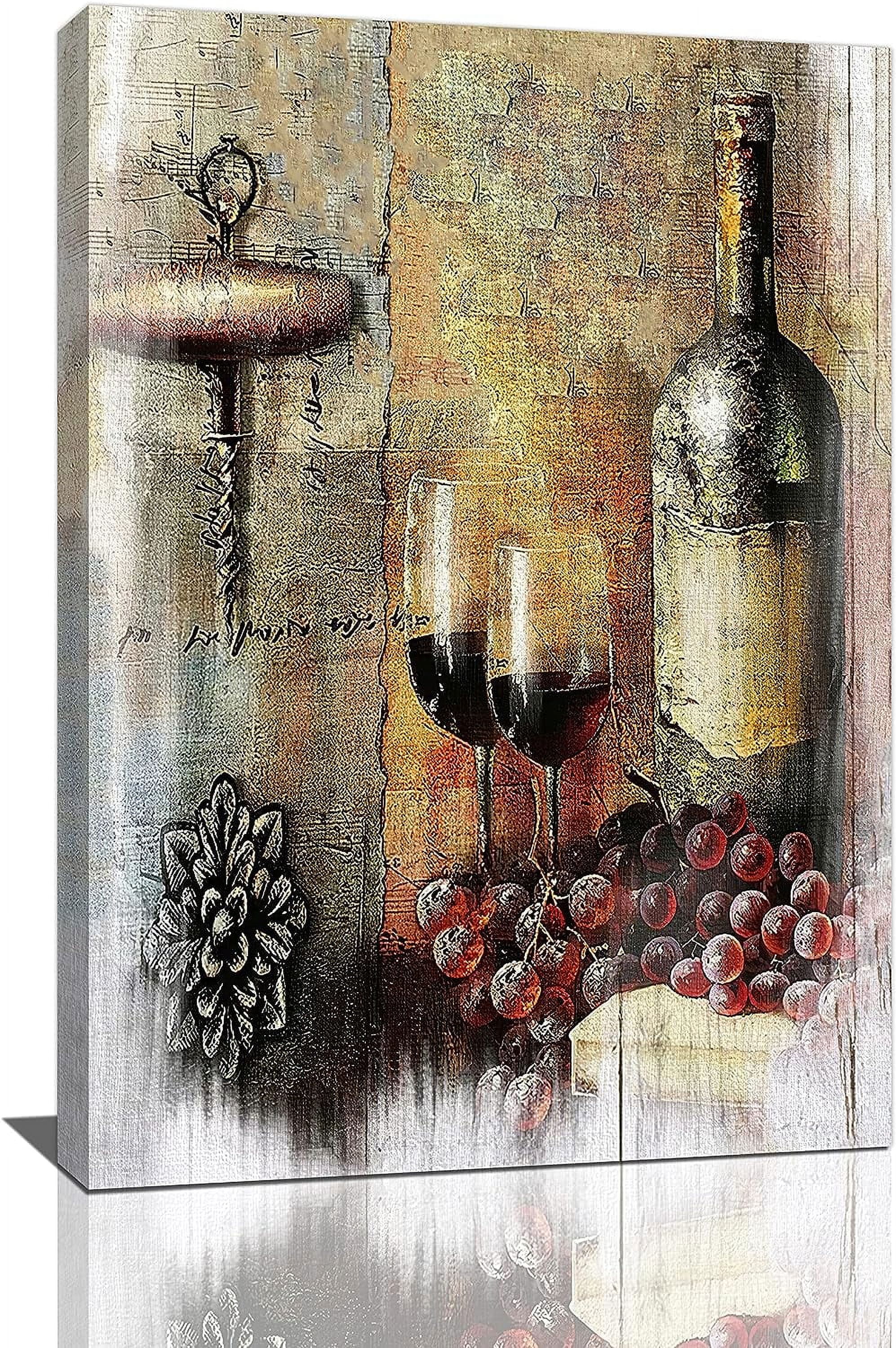 Asdg12s-Wine Wall Art Red Cups Kitchen Pictures for Fruit Goblet ...