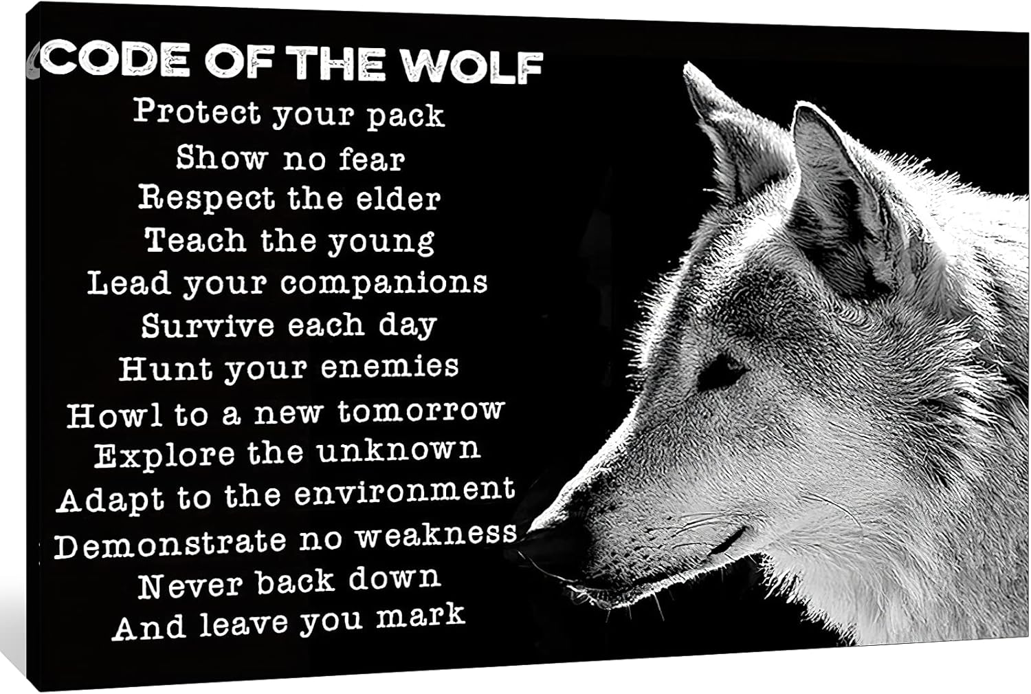 Asdg12s-Wolf Motivational Quotes , Inspirational Wolf Quotes Canvas ...