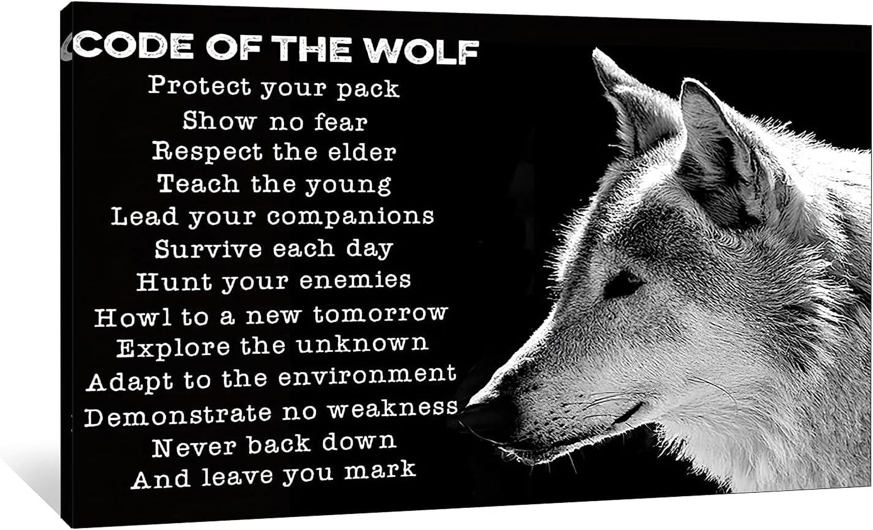Asdg12s-Wolf Motivational Quotes Wall Art, Inspirational Wolf Quotes ...
