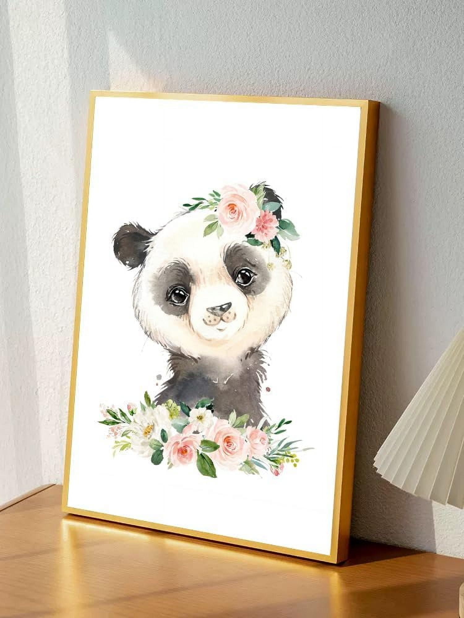Asdg12s-Young Panda Canvas Wall Art Animals Cute Baby Panda Canvas ...