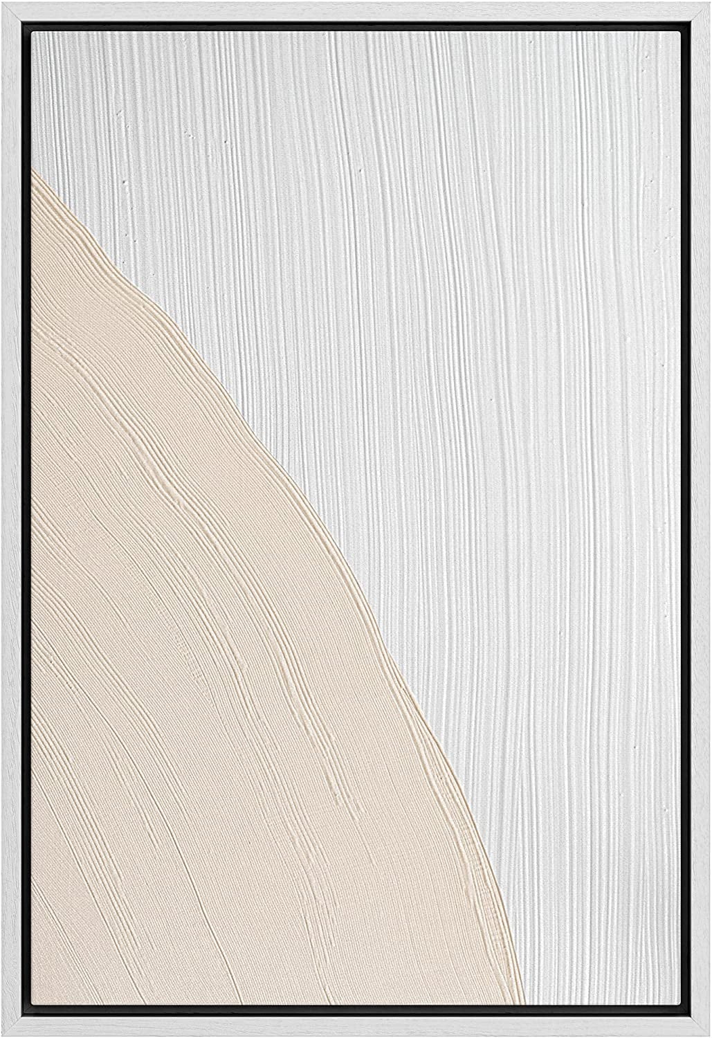 Asdg12s d Canvas Print Wall Art Minimal Tan White Paint Stroke Collage ...