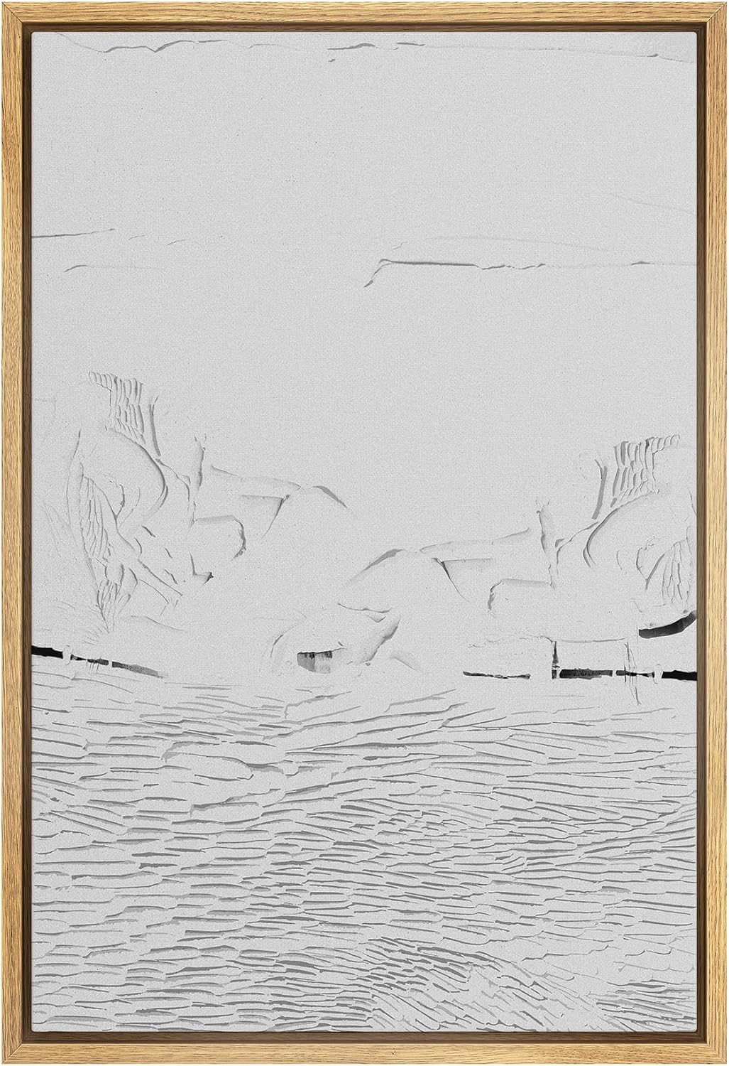 Asdg12s d Canvas Print Wall Art Minimal White Paint Stroke Collage ...