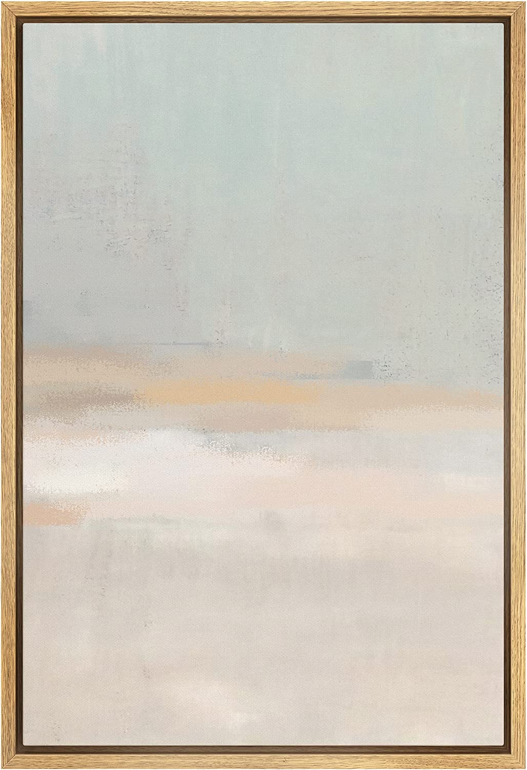 Asdg12s d Canvas Print Wall Art Pastel Orange Paint Stroke Landscape ...