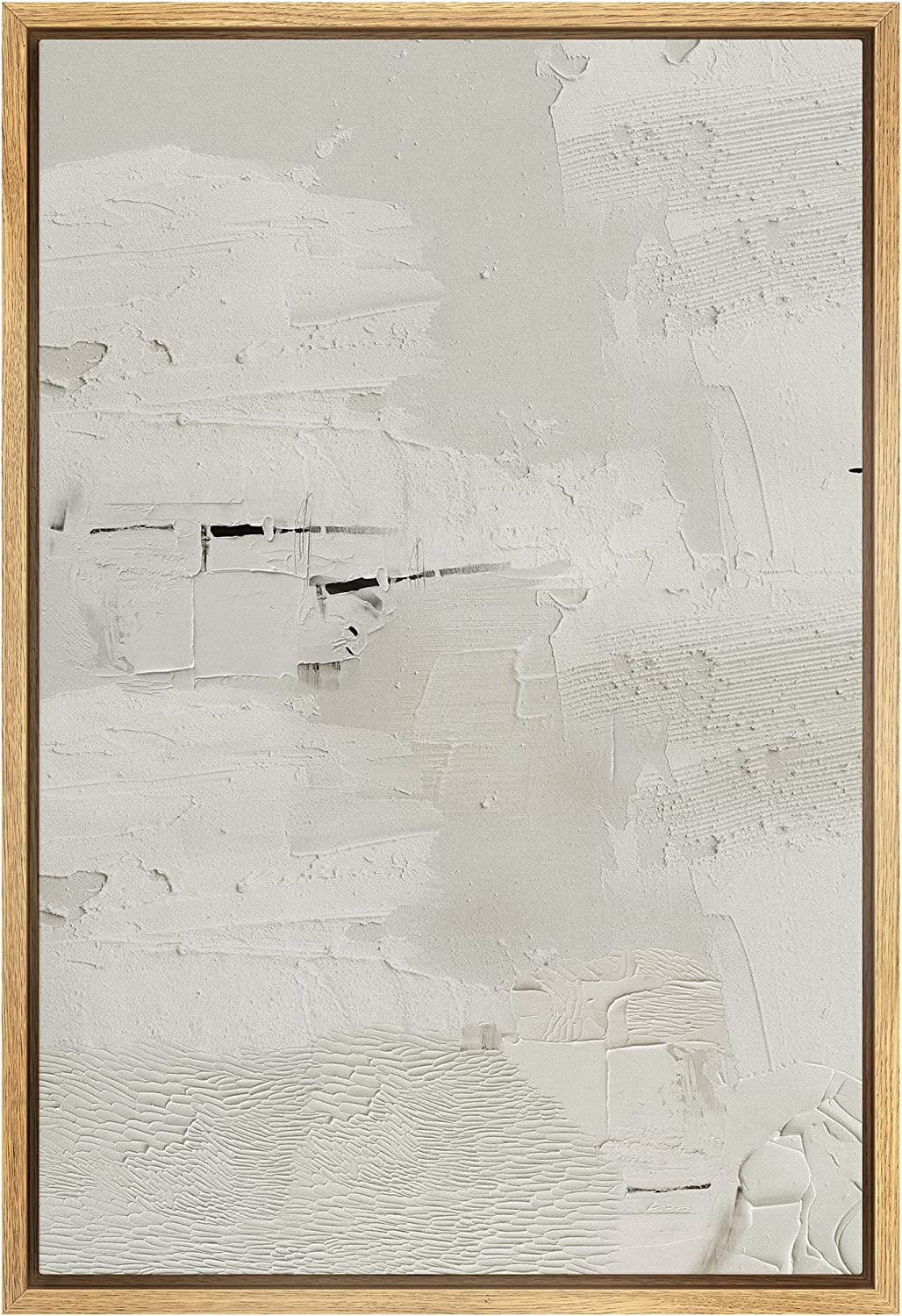 Asdg12s d Canvas Print Wall Art White Grunge Paint Stroke Collage ...