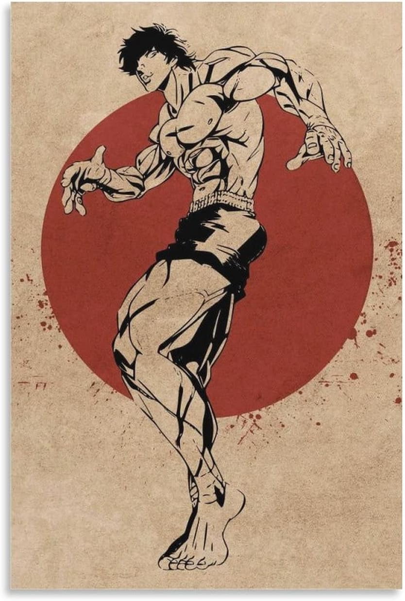 Asdg12s poster-Baki-Hanma-Poster-Canvas-Wall-Art-Painting-Posters ...