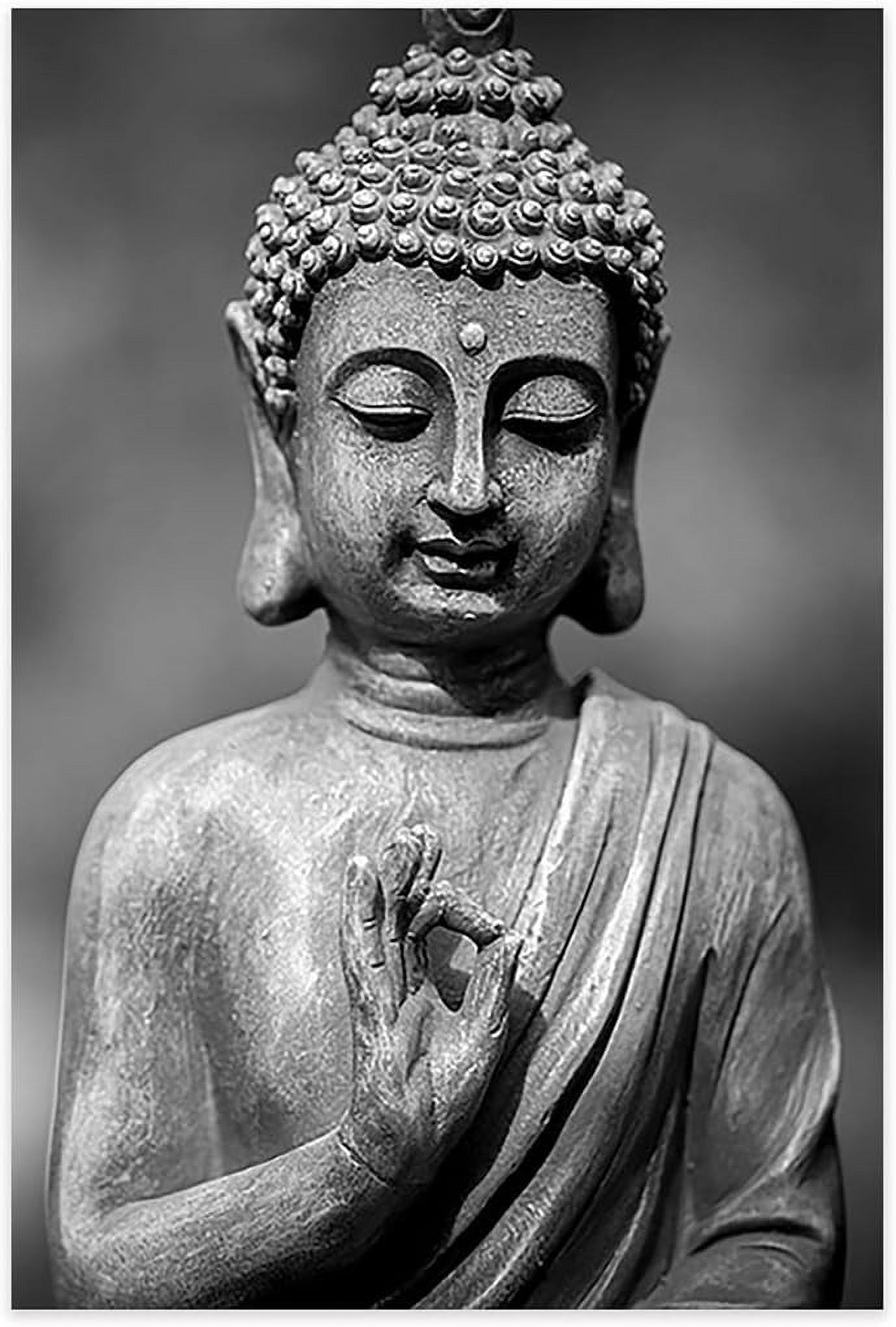 Asdg12s poster-Buddha-Black-and-White-Canvas-Art-Religion-Poster ...