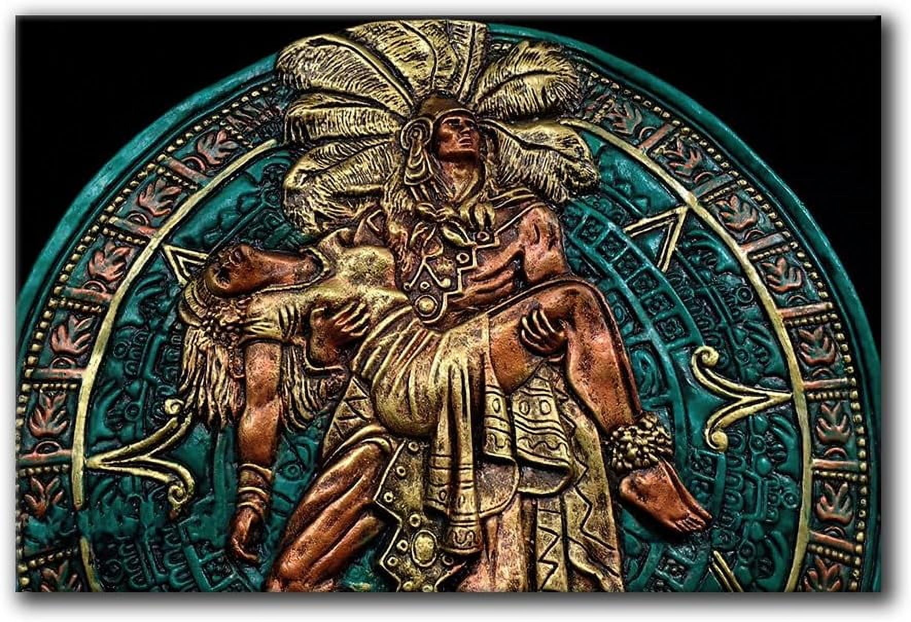 Asdg12s-poster-Mexican-Art-Indian-Canvas-Prints-Mayan-Aztec-Calendar ...