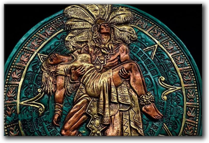 Asdg12s-poster-Mexican-Indian-Art-Canvas-Prints-Mayan-Aztec-Calendar ...