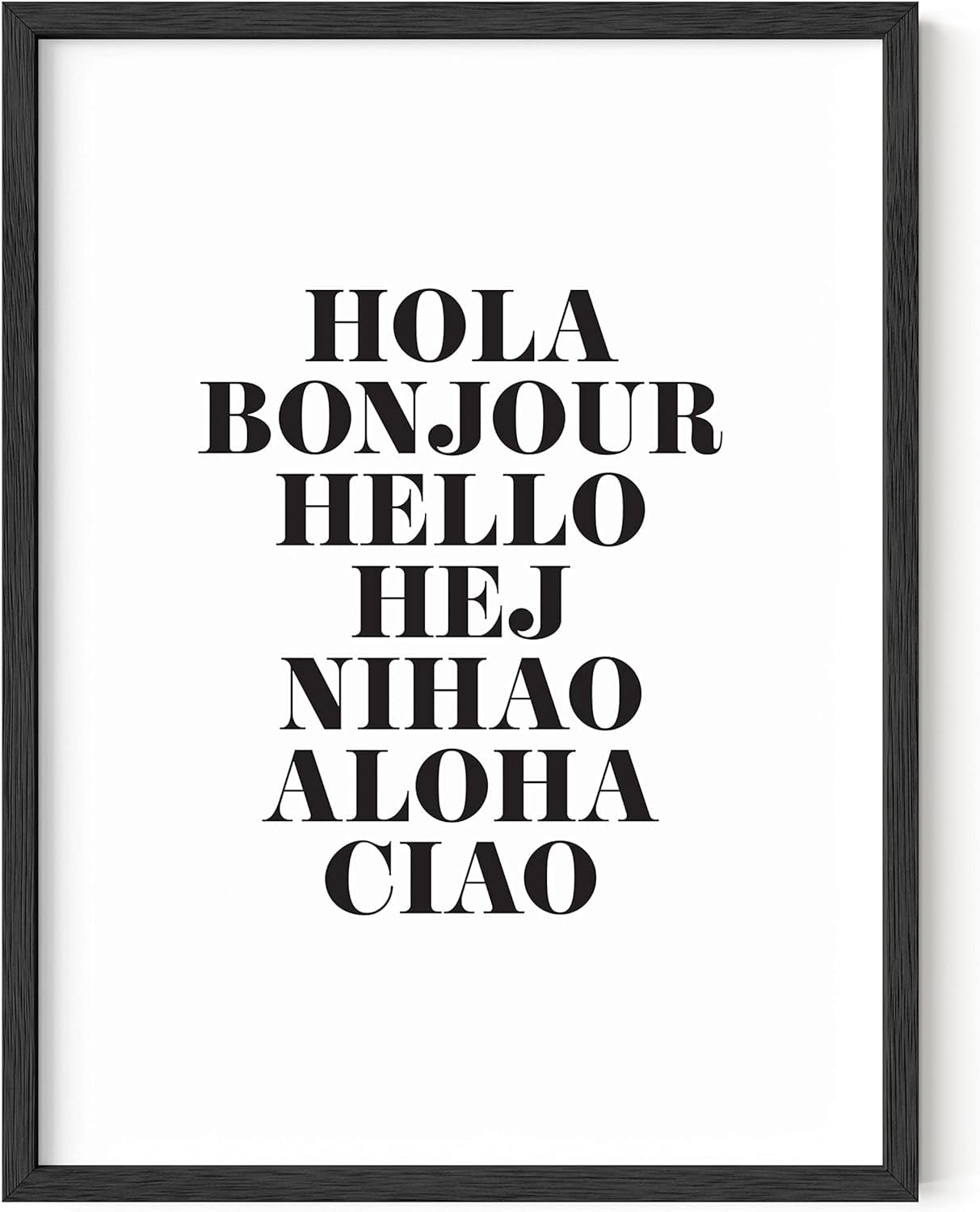 Asdg12s poster-Minimalist-Hello-in-Six-Languages-Art-Print-for-Home ...