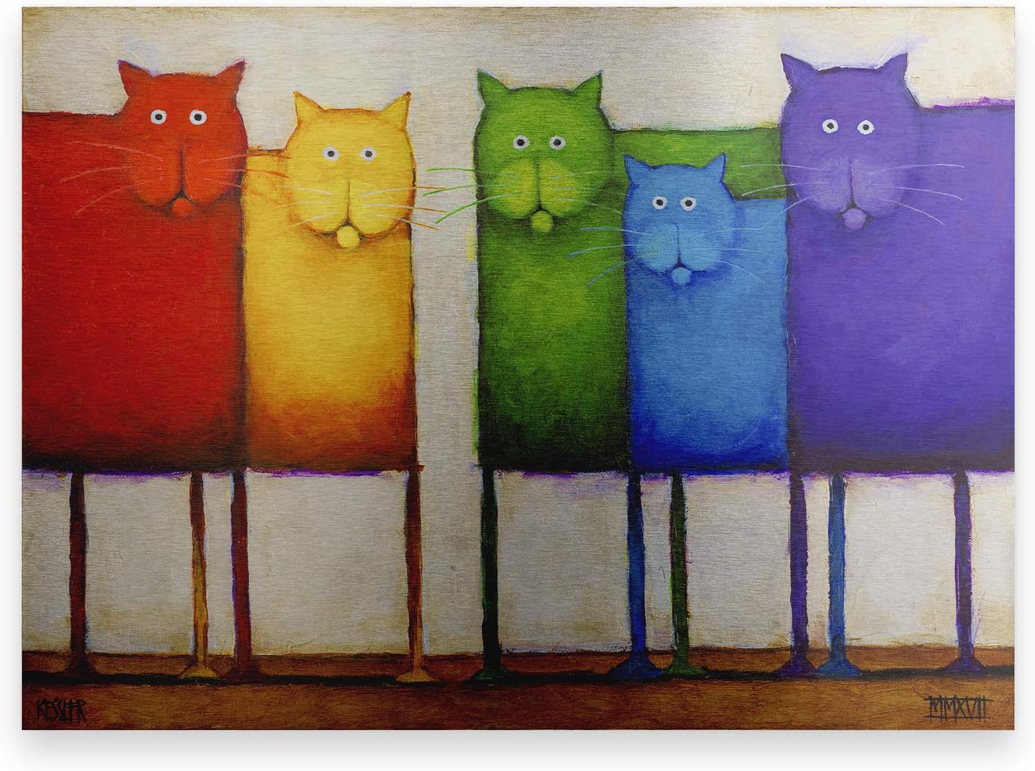 Asdg12s poster Trademark-Fine-Art-16x22-Rainbow-Cats-by-Daniel-Patrick ...
